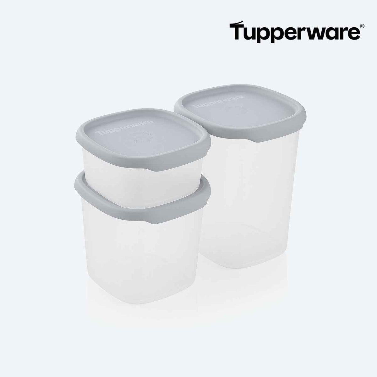 Tupperware One Touch Fresh 3er-Set – grau – Tupperland